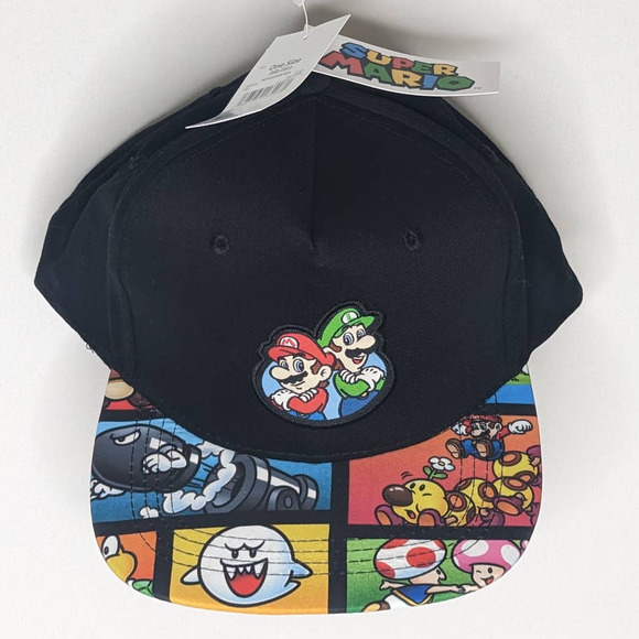 Bioworld | Accessories | Super Mario Luigi Boys Youth Flat Bill ...